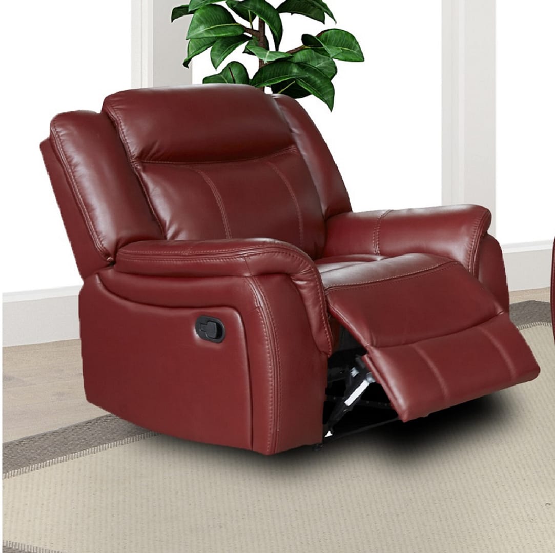 Burgundy Recliner Armchair - CLIFTON