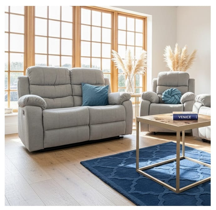 Grey 2 Seater + 1 Armchair - STIRLING